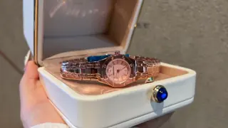 Rose Gold Octagonal Ladies Watch Pink Textured Dial Stainless Steel Bracelet Factory Wholesale OEM