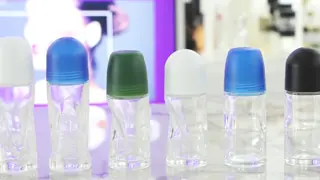 50ml Irregular‑Shaped Molded Glass Roll‑On Bottle With Plastic Roller Ball For Deodorant Body Perfume
