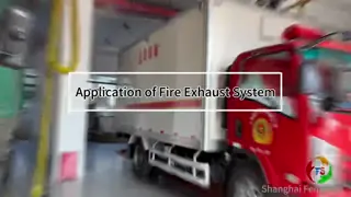 Fire Truck Exhaust Removal System with Magnetic Nozzle for Fire Stations
