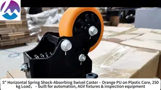 5 inch shock absorbing caster, horizontal spring caster,