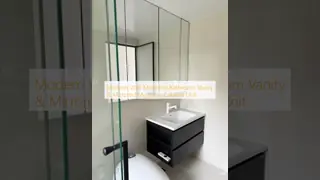Modern Wall-Mounted Bathroom Vanity & Mirrored Medicine Cabinet Unit