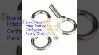 Super Duplex M10 Eye Bolts High Strength Marine Rigging