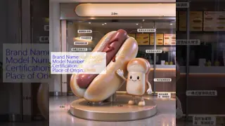 Custom Fiberglass Bear Statue for Ice Cream Shop Decor