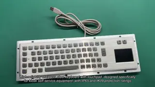 Industrial Stainless Steel Keyboard integrade with Touchpad IP65 for Kiosk Self-Service Terminals