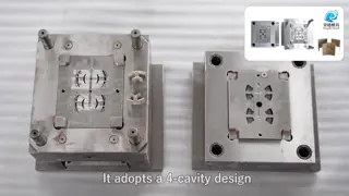 PPS Electrical Equipment Part 4-Cavity 718H Steel Slide Mechanism 500000 Shots Tooling Maker Injecti