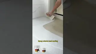 Epoxy colored sand floor paint doesn't slip on rainy days. Stable even when wet.