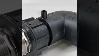 90° Electrofusion Transition Elbow, Male Thread PE100, 4.0mm Fusamatic (Automatic) Pin