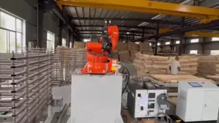 Industrial Robotic material handling palletizing