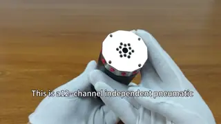 12-channel pneumatic slip ring  with 6mm center bore and disc-style design for automated assembly