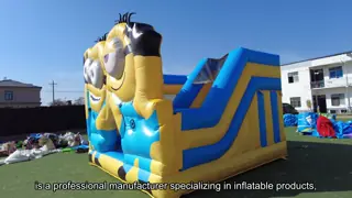 Bright Yellow Inflatable Bounce House for Kids Parties