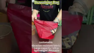 Matte Plastic Drawstring Storage Bags Custom Logo Printed for E-commerce