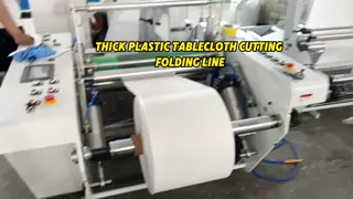 High Qualtiy White Plastic Tablecloth Folding Slitting Machine