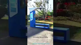 Smart Solar Powered Bench with Advertising Light Box