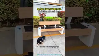 Solar Smart Bench with USB Charging and Bluetooth Speaker
