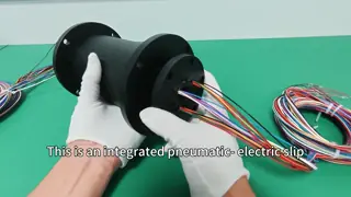 integrated pneumatic-electric slip ring features an IP56 protection rating and 24 electrical circuit