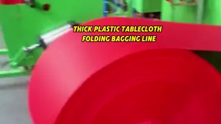 Thick Red Tablecloth AUtomatic Folding Bagging Machine Line