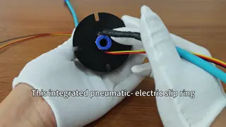 integrated pneumatic-electric slip ring with utilizes G1/4