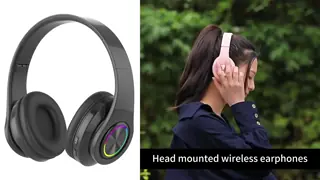 B39 RGB Light Over-Ear Bluetooth Headphones