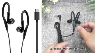 Ear hanging headphones 001 Over Ear Hook Wired In-ear Earphones