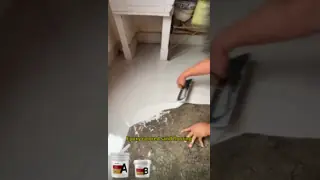 Epoxy colored sand floor paint. Matte finish. No glare. Products look more premium on it.