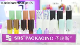 Wholesale 5ml 8ml 10ml Glass Roller Bottle Unique Special Shape Cap Empty Roll‑on Container