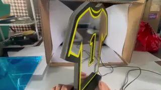 Personalized jersey infinity mirror light