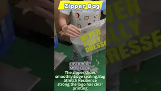 Custom PE Zipper Bags for Hats Apparel Accessories Packaging Wholesale