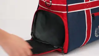 Vintage Sports Travel Duffel Bag with Luggage Sleeve & Left Side Shoe Compartment