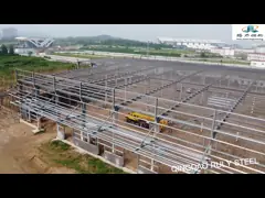 Painting / Galvanize Steel Structure Warehouse Sa 2.5 For Logistics Park