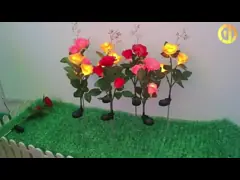 Outdoor LED Commercial Light Ambient Solar / Plug - In Style Simulation Rose Flower