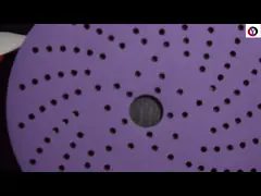 Round Purple Multi - Holes Zirconia Sanding Disc Paper For Polishing Car
