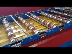 PLC Control PPGL Glazed Tile Roll Forming Machine Servo Motor 5m/min