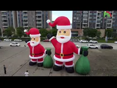 Giant Santa Inflatable Christmas Products Oxford Cloth Anti - Tear For Yard