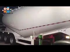 Cement Dry Bulk Tanker Trailer 4 Axles 45M3 Mechanical Suspension Carbon Steel