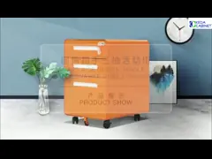 Round Edge 3 Drawer Steel Mobile Pedestal Movable Cabinet For Office