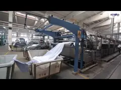 SS Continuous Knitted Fabric Textile Washing Machine 80m / min