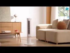 Standing Bladeless Cooling Tower Fan Auto Rotate With 10000mAh Battery