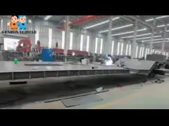 Semi Heavy Duty Low Bed Trailers 80 - 100Tons Loading Welded Beam For Transport
