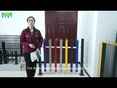 Q235 Colorful Welded Wire Mesh Fence Palisade W / D Section For Garden