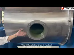 500L Rolling Ball Mill 304SS Polyurethane Liner With Water Cooling Jacket