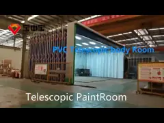 Telescopic Heavy Machinery Paint Booth Open Face 2.5m/min For Metal Workpiece