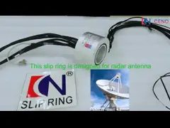 Radar Antenna Industrial Slip Ring Aviation Plugs 24VAC 20rpm IP51 Low Friction