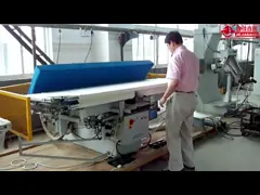 Commercial Trouser Pressing Machine Steam Scissors Auto PLC Safety