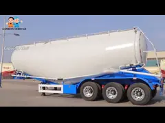 Steel Triaxle Dry Bulk Tanker Trailer Truck 45M³ Mechanical / Air Suspension