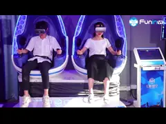 Three Seats 9D Virtual Reality Simulator Automatic Roller Coaster Egg Type
