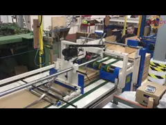 Semi Auto Box Folder Gluer Machine 380V 3KW High Efficiency For Shipping Box