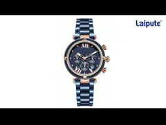 Luxury Women Quartz Wrist Watch Metal Strap Vacuum Plating Luminous