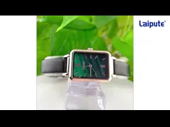 Rectangular Women Quartz Wrist Watch Malachite Green Vintage Elegant