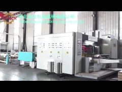 Carton Corrugated Box Die Cutting Machine Suction Feeding Water Ink PLC Control
