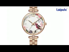 Women Stainless Steel Quartz Wrist Watch Waterproof Crystal Fashion
